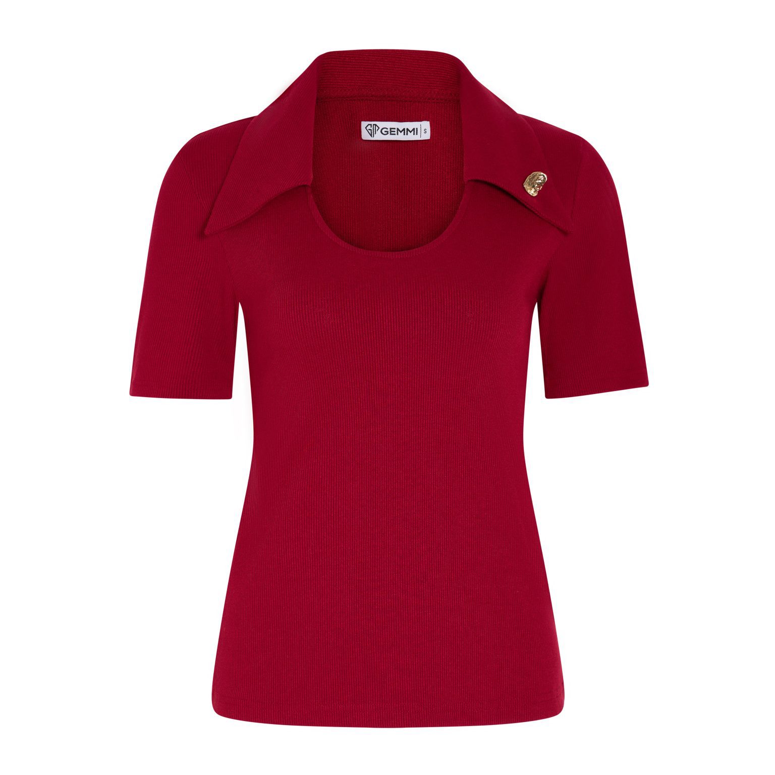 Áo basic cổ vest cách điệu GEMMI , AS712 (không kèm charm) - GEMMI